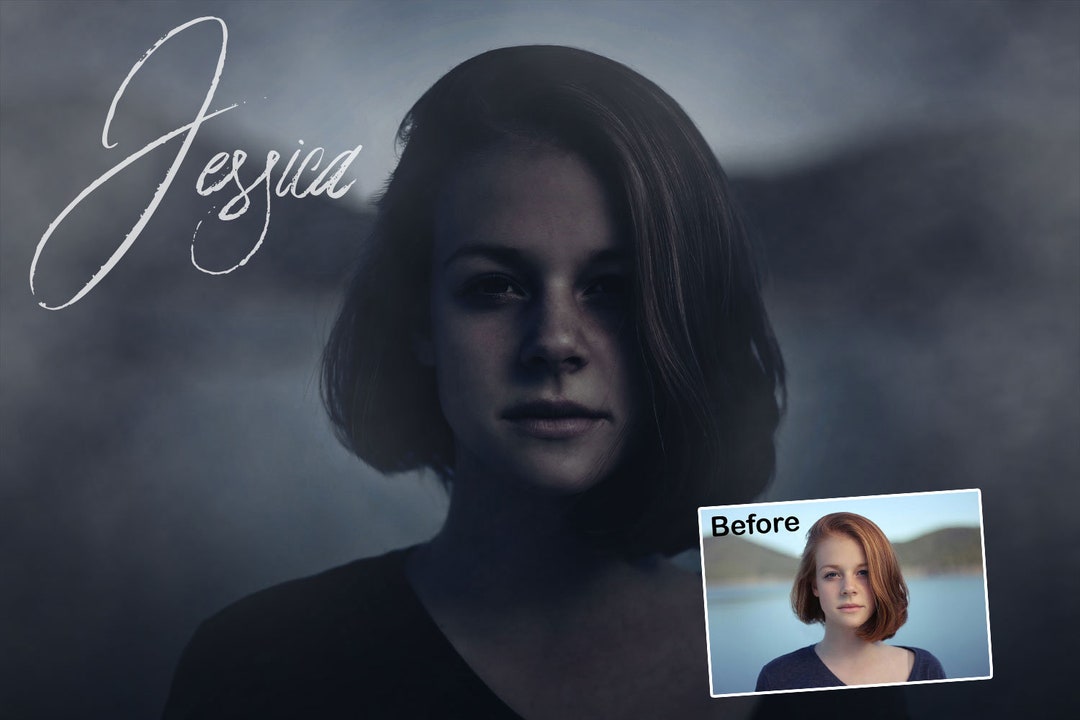 Night Fog Horror Portrait, Personalized Horror Portrait, Night Portrait ...