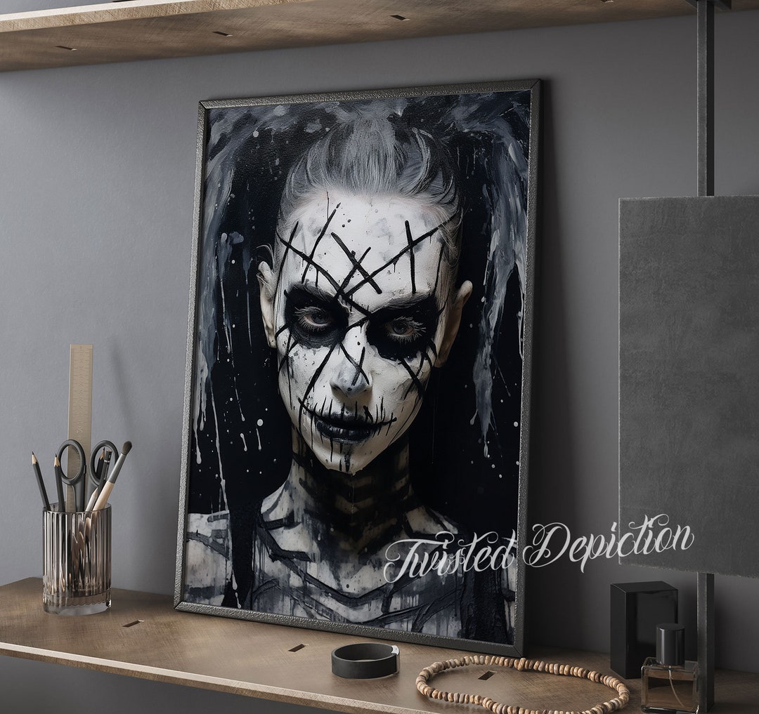 NECRO GIRL PAINTING 4, Gothic Art, Horror Art. Framed Fine Art, Canvas ...