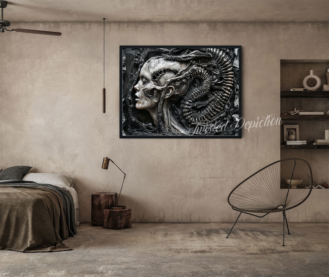 Biomechanical Muse Art Print: Alien Gothic Decor - Etsy