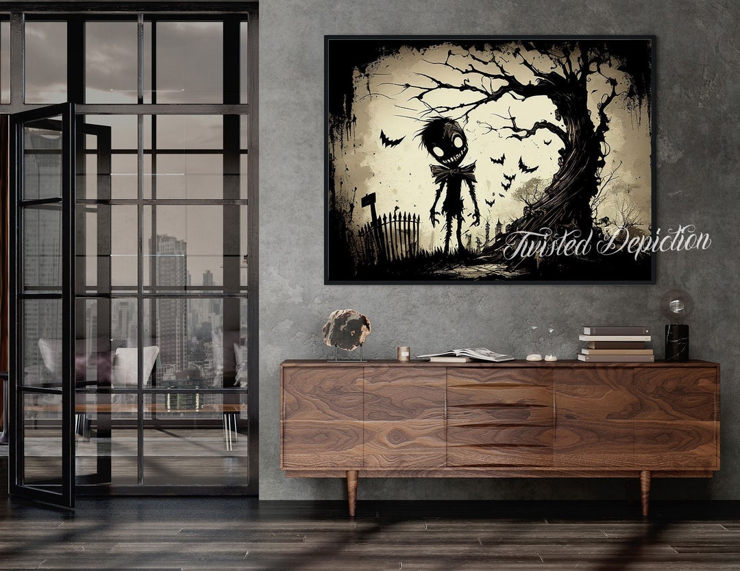 CEMETERY GATEKEEPER, Gothic Landscape Art, Horror Art, Creepy Art ...