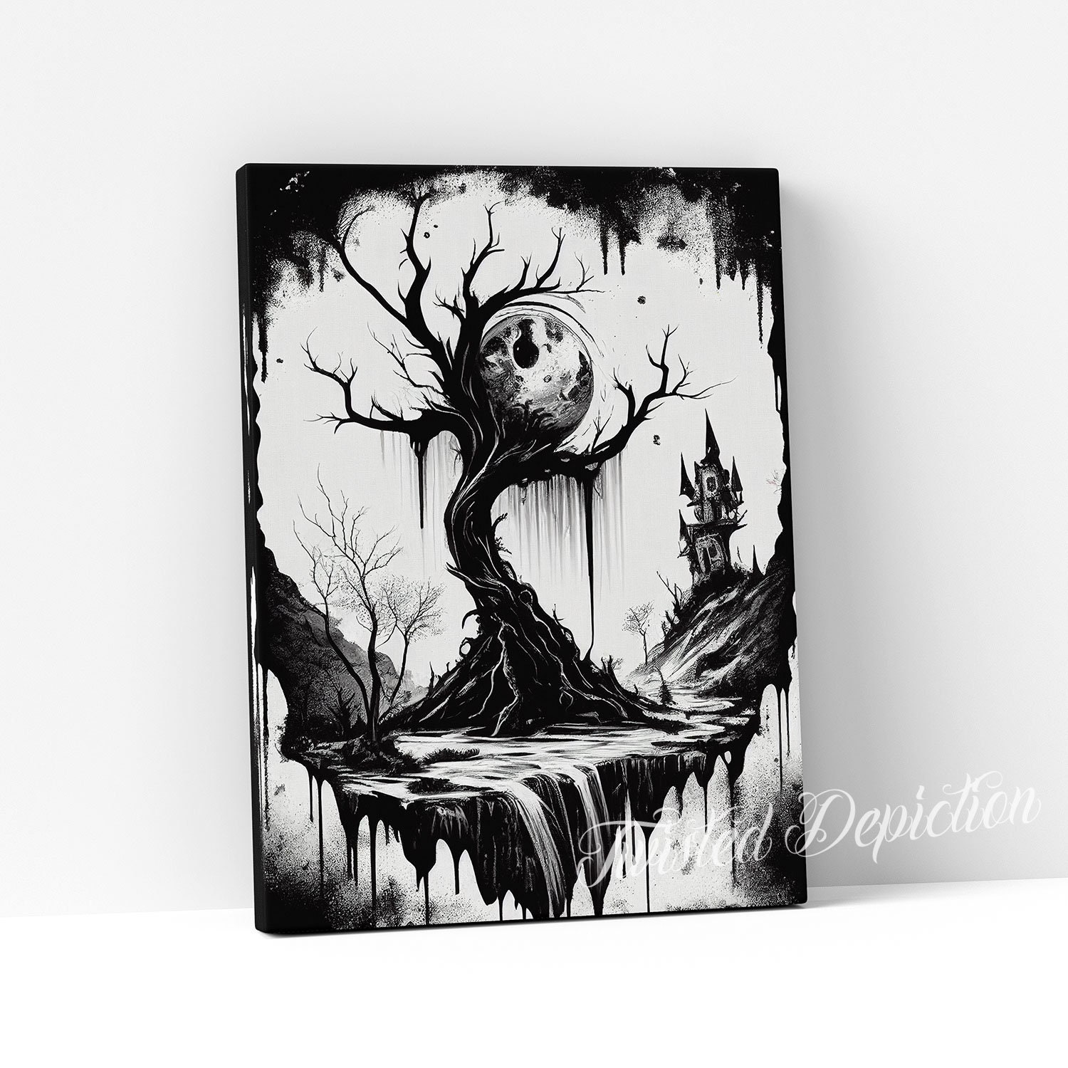 DYING WORLD, Gothic Landscape Art, Horror Art, Creepy Art. Framed Fine ...