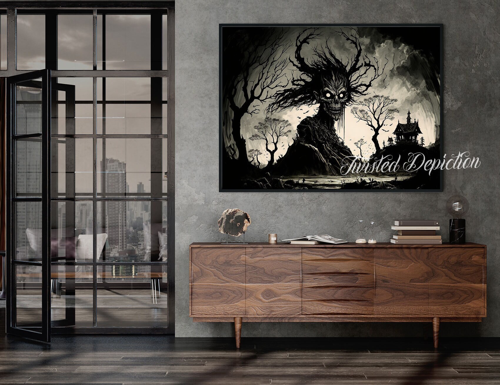 TREE FROM HELL Gothic Landscape Art Horror Art Creepy Art. - Etsy