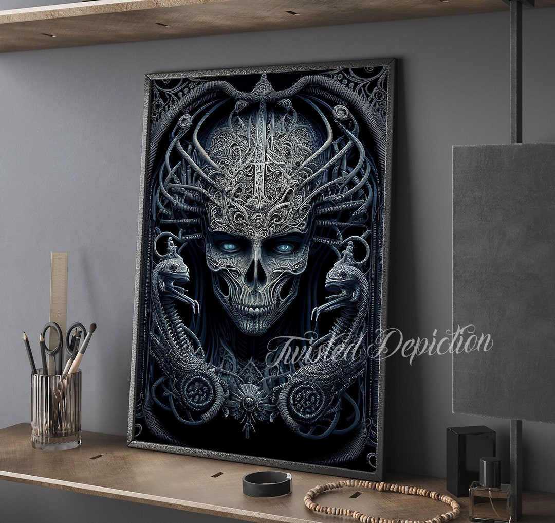 Biomechanical "alien Beauty" Art Print: Gothic Sci-fi Canvas or Framed ...