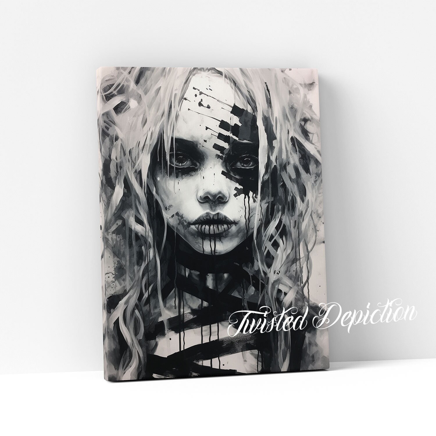 NECRO GIRL PAINTING 10 Gothic Art Horror Art. Framed Fine - Etsy