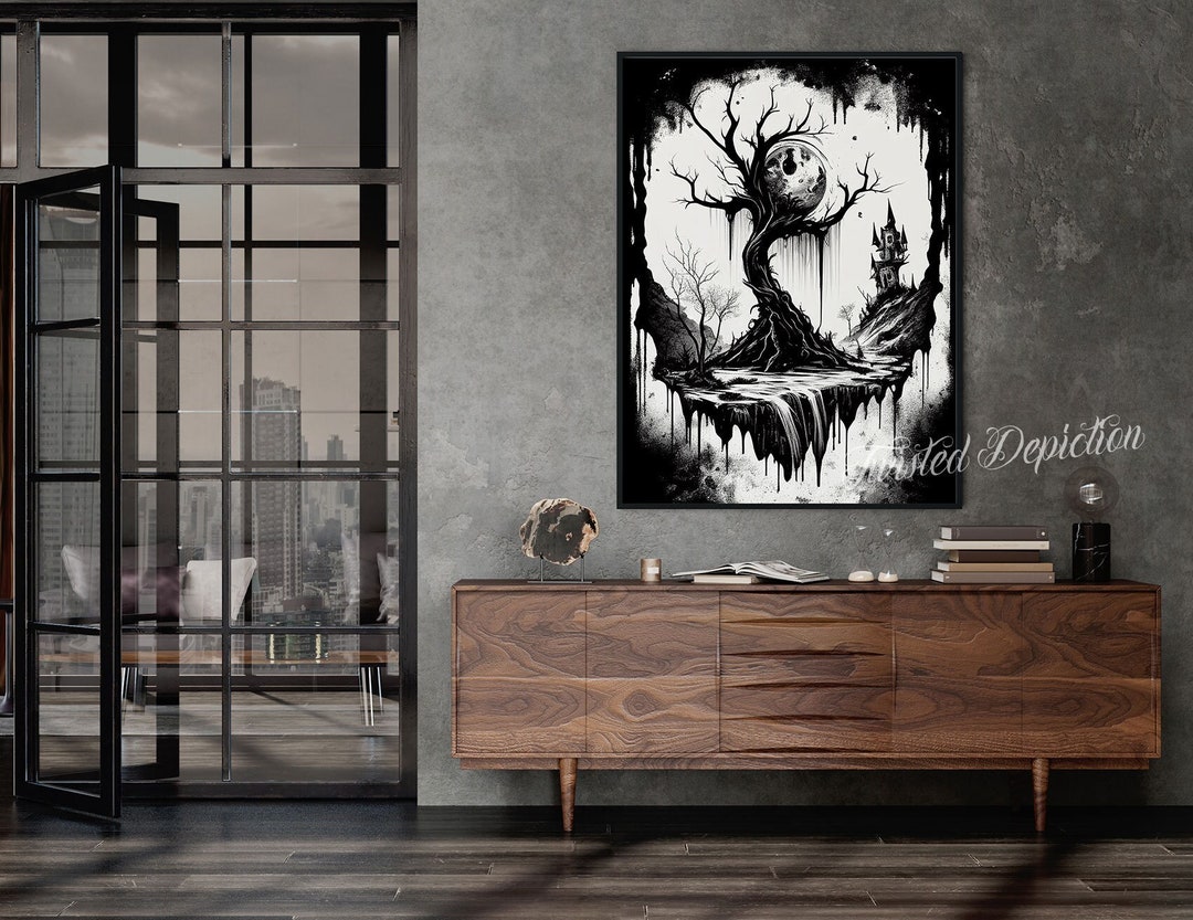 DYING WORLD, Gothic Landscape Art, Horror Art, Creepy Art. Framed Fine ...