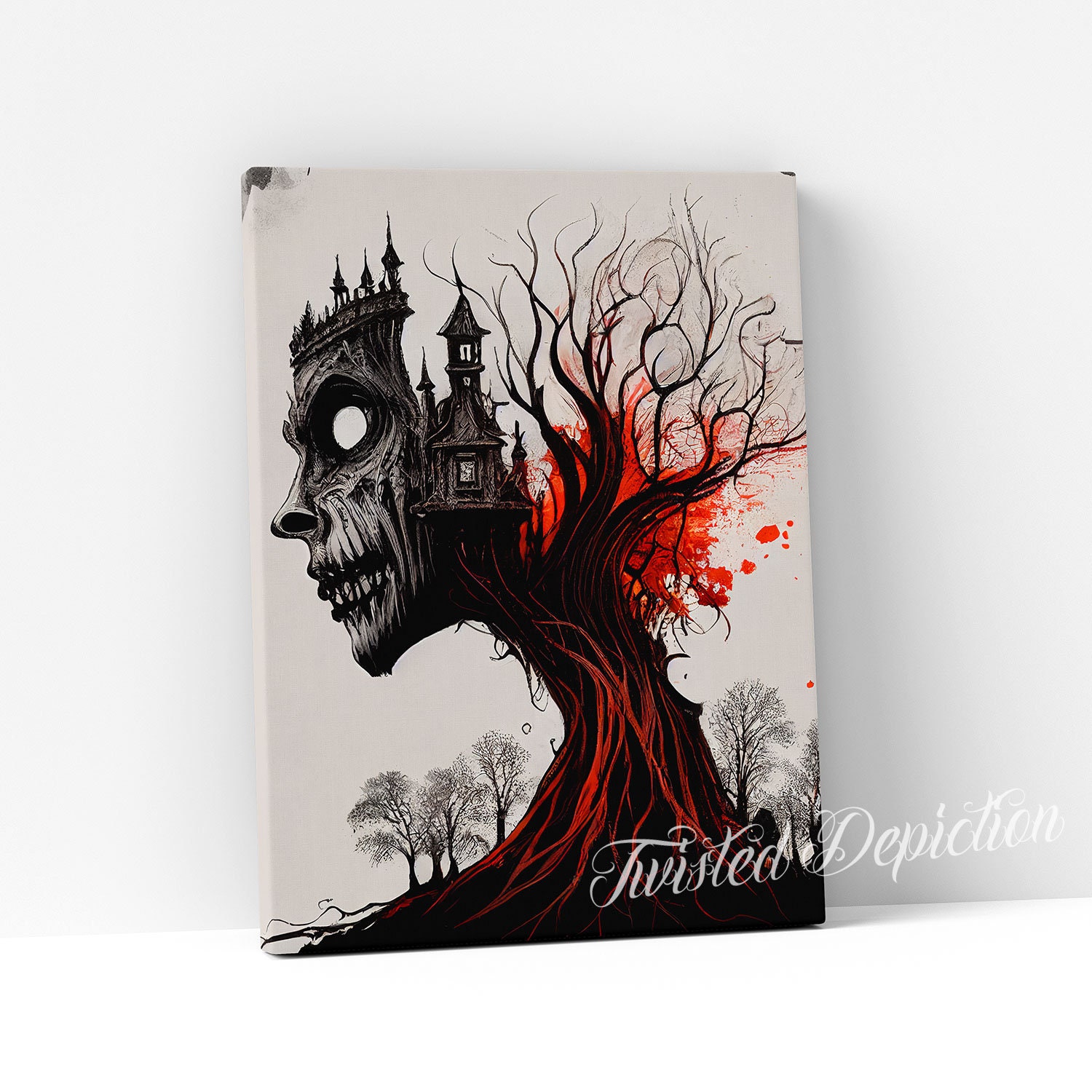 BLOODLINE TREEHOUSE Gothic Landscape Art Horror Art Creepy - Etsy
