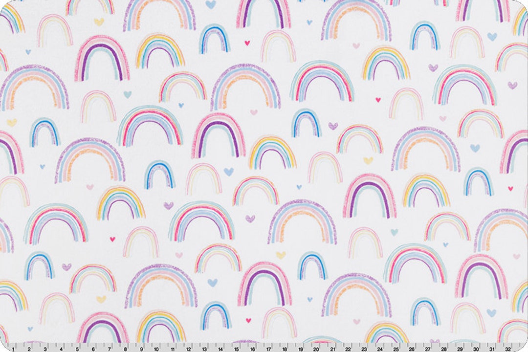 Rainbow Double Sided Minky, Cloud Cuddle® in Multi by Shannon Fabrics ...