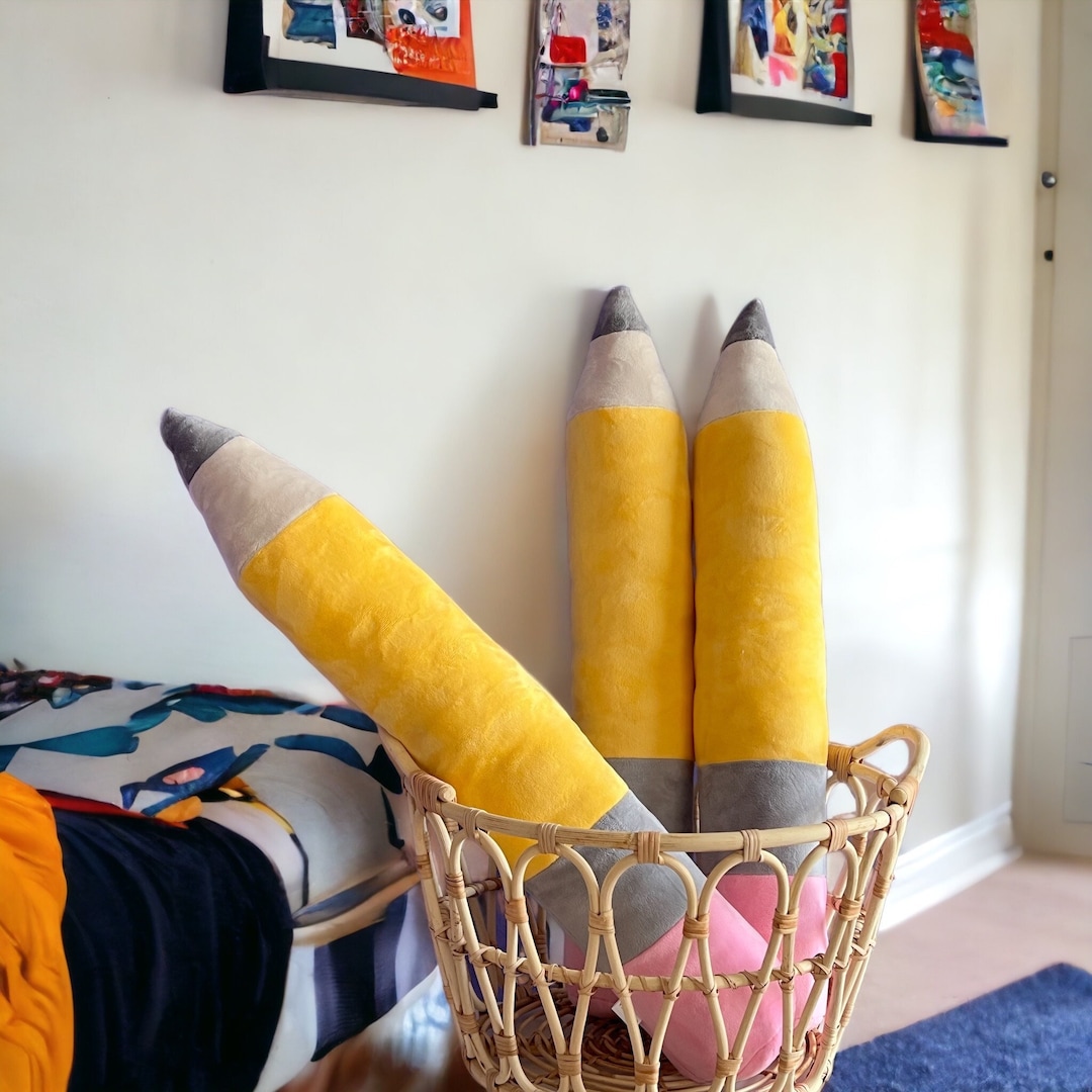 Personalized Pencil Shaped Plush Pillow, Classroom and Kid’s Bedroom ...