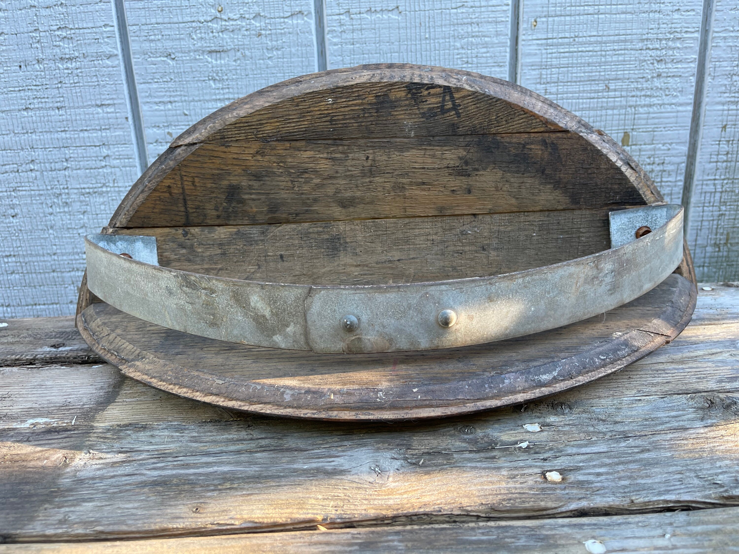Authentic Whiskey Barrel Head Bar Display With LED Uplighting - Etsy