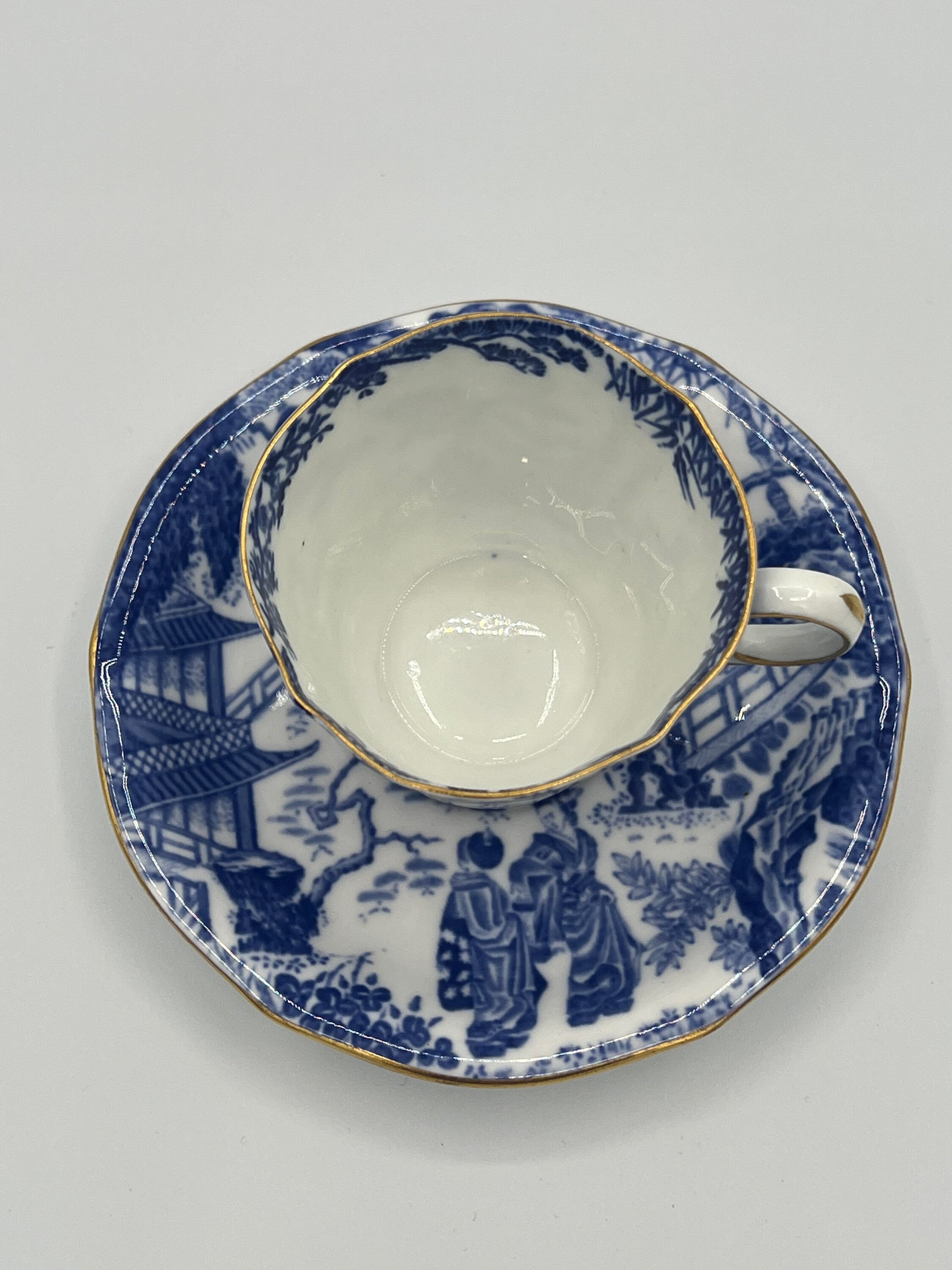 Royal Crown Derby Mikado Teacup and Saucer Blue and White Royal Crown ...