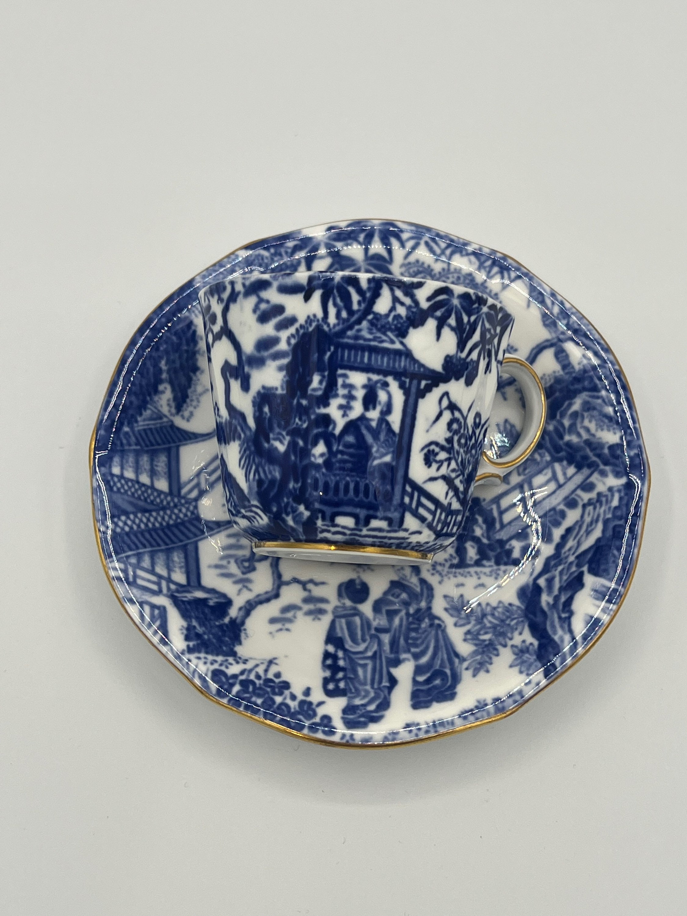 Royal Crown Derby Mikado Teacup and Saucer Blue and White Royal Crown ...