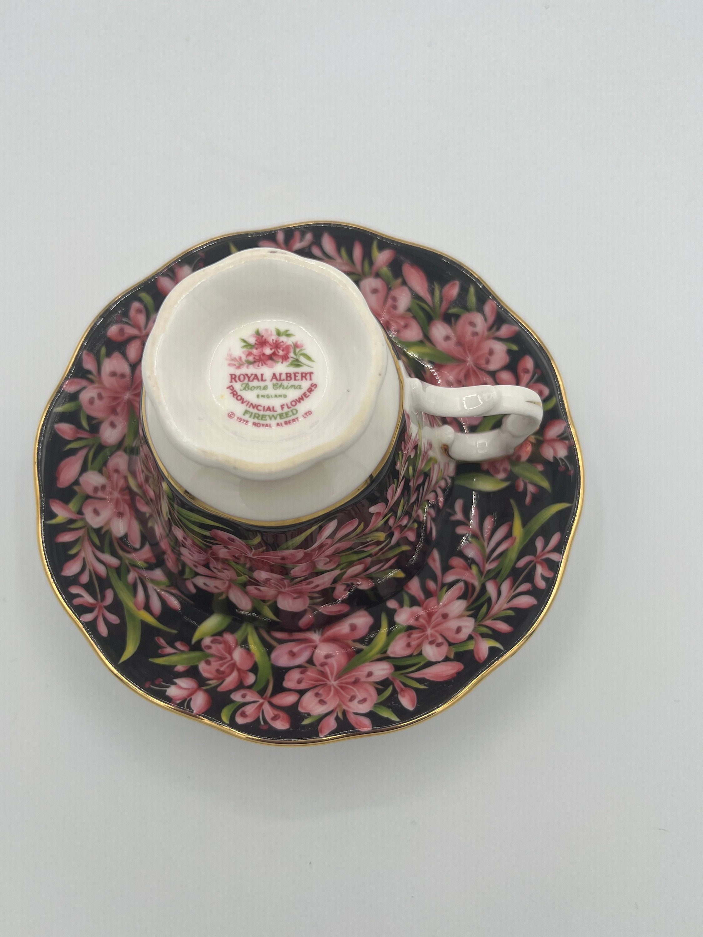 Royal Albert Provincial Flowers Series Fireweed Plant Teacup and Saucer ...