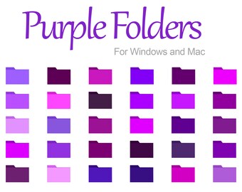 Purple Folder Icons - Etsy UK