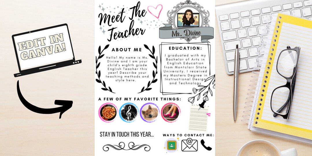 Meet the Teacher Editable Template - Etsy