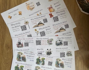 JW Stickers Why Study the Bible Features the QR Code Which Takes the ...