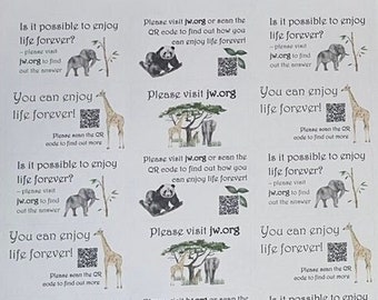 JW Stickers Why Study the Bible Features the QR Code Which Takes the ...