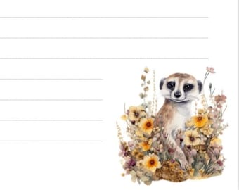 JW Otters Digital Letter Templates Design Lined & Unlined With and ...