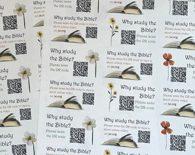 JW Stickers Why Study the Bible? Features the QR Code Which Takes the ...