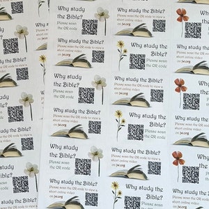 JW Stickers Why Study the Bible? Features the QR Code Which Takes the ...