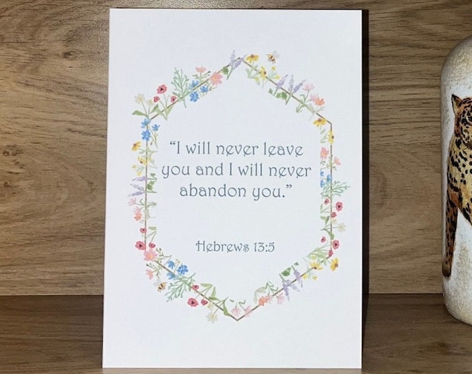 JW Card Hebrews 13:5 "i Will Never Leave You and I Will Never Abandon ...
