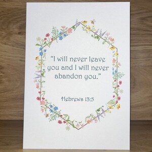 JW Card Hebrews 13:5 "i Will Never Leave You and I Will Never Abandon ...