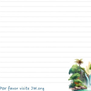 Español JW Spanish Letter Writing Paper Template Featuring a - Etsy UK