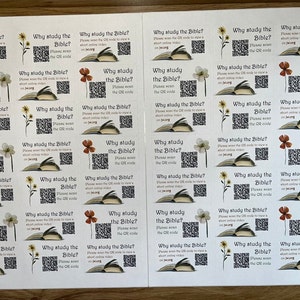 JW Stickers Why Study the Bible? Features the QR Code Which Takes the ...