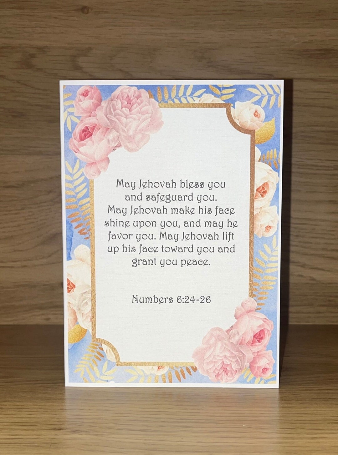 Encouraging JW Card Featuring Numbers 6:24-26 - May Jehovah Bless You ...