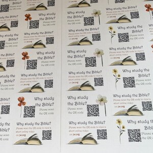 JW Stickers Why Study the Bible? Features the QR Code Which Takes the ...