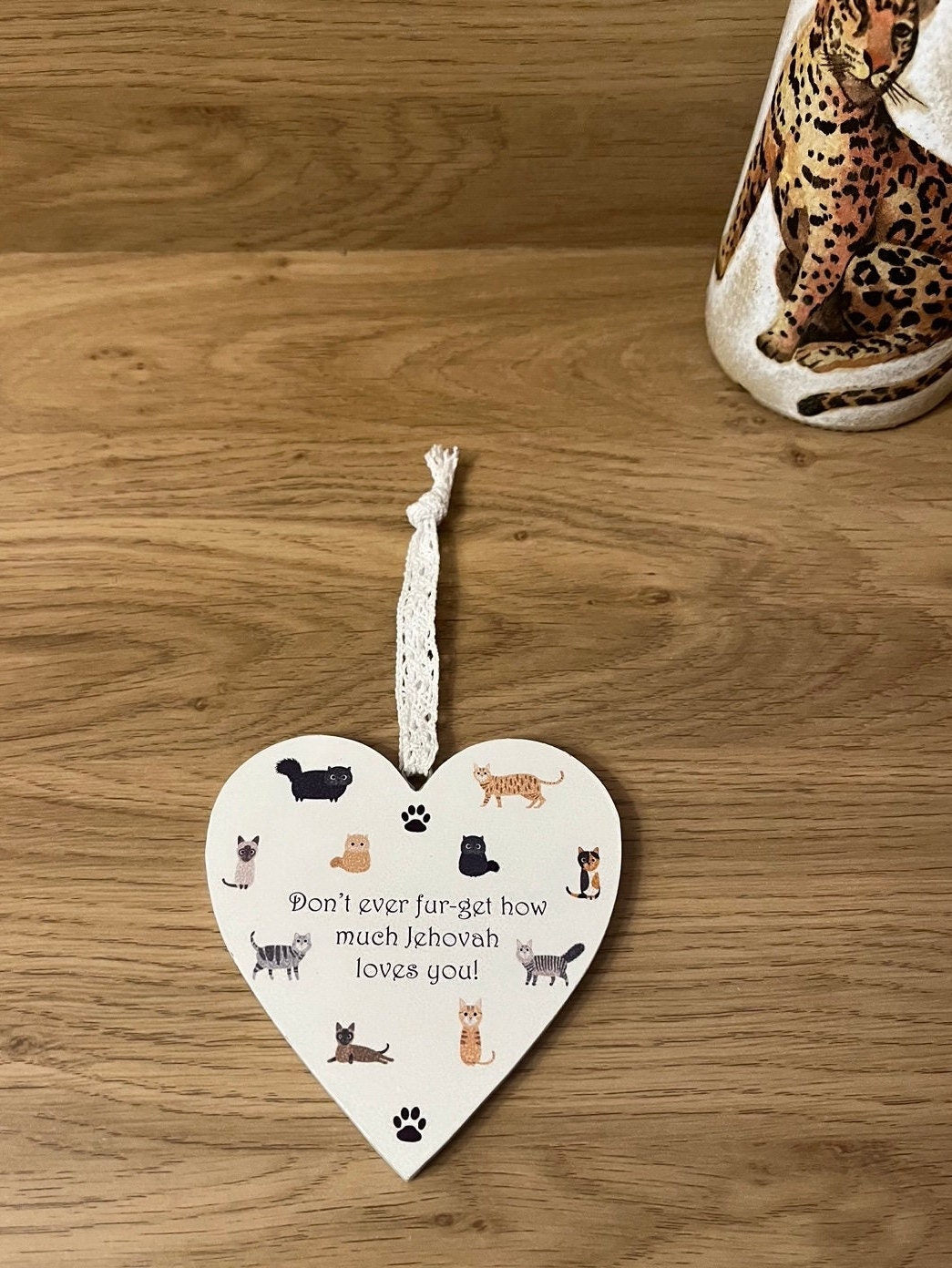 JW Cat Gift Hanging Heart Dont Ever Fur-get How Much - Etsy