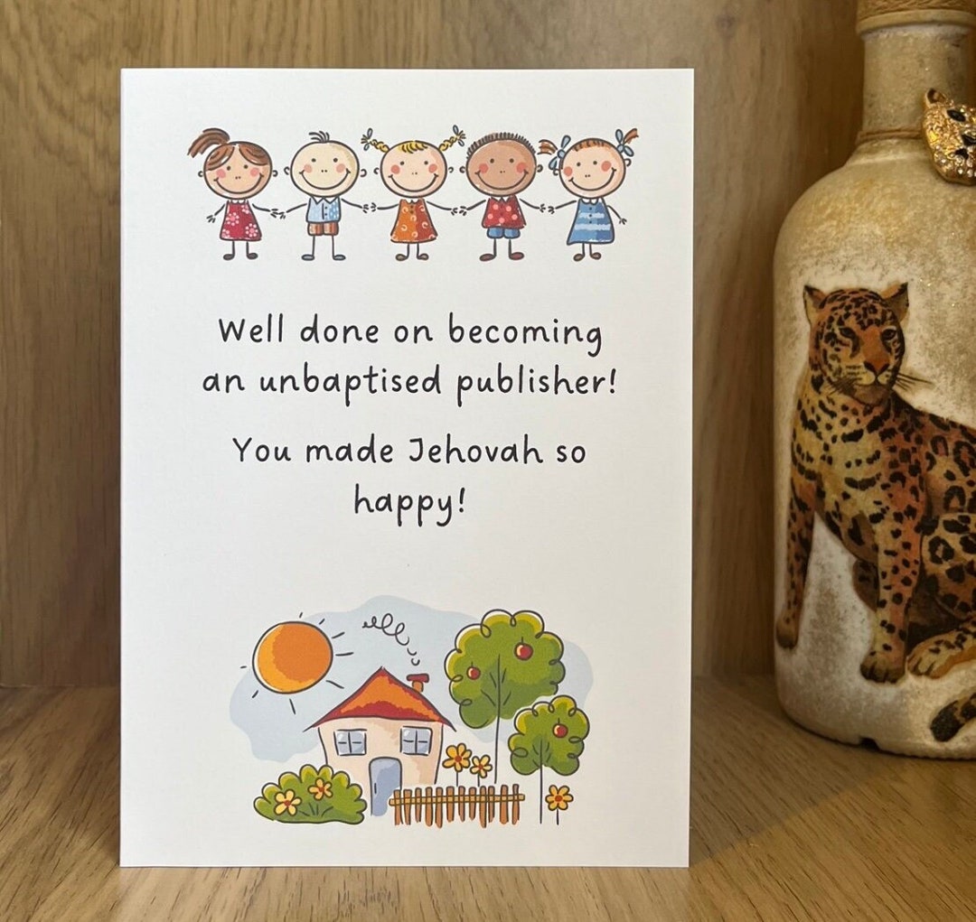 JW Card for Children Who Have Qualified as an Unbaptised Publisher ...