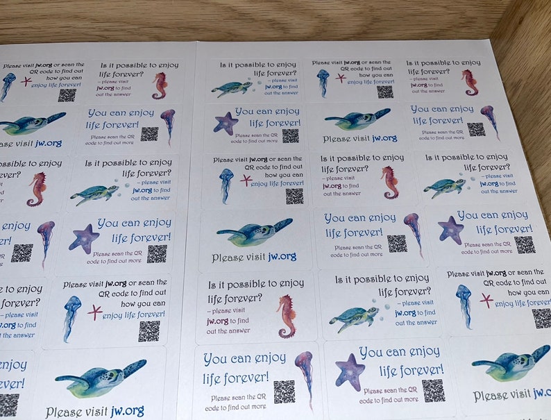 JW Stickers DIGITAL DOWNLOAD Enjoy Life Forever A4 21 - Etsy