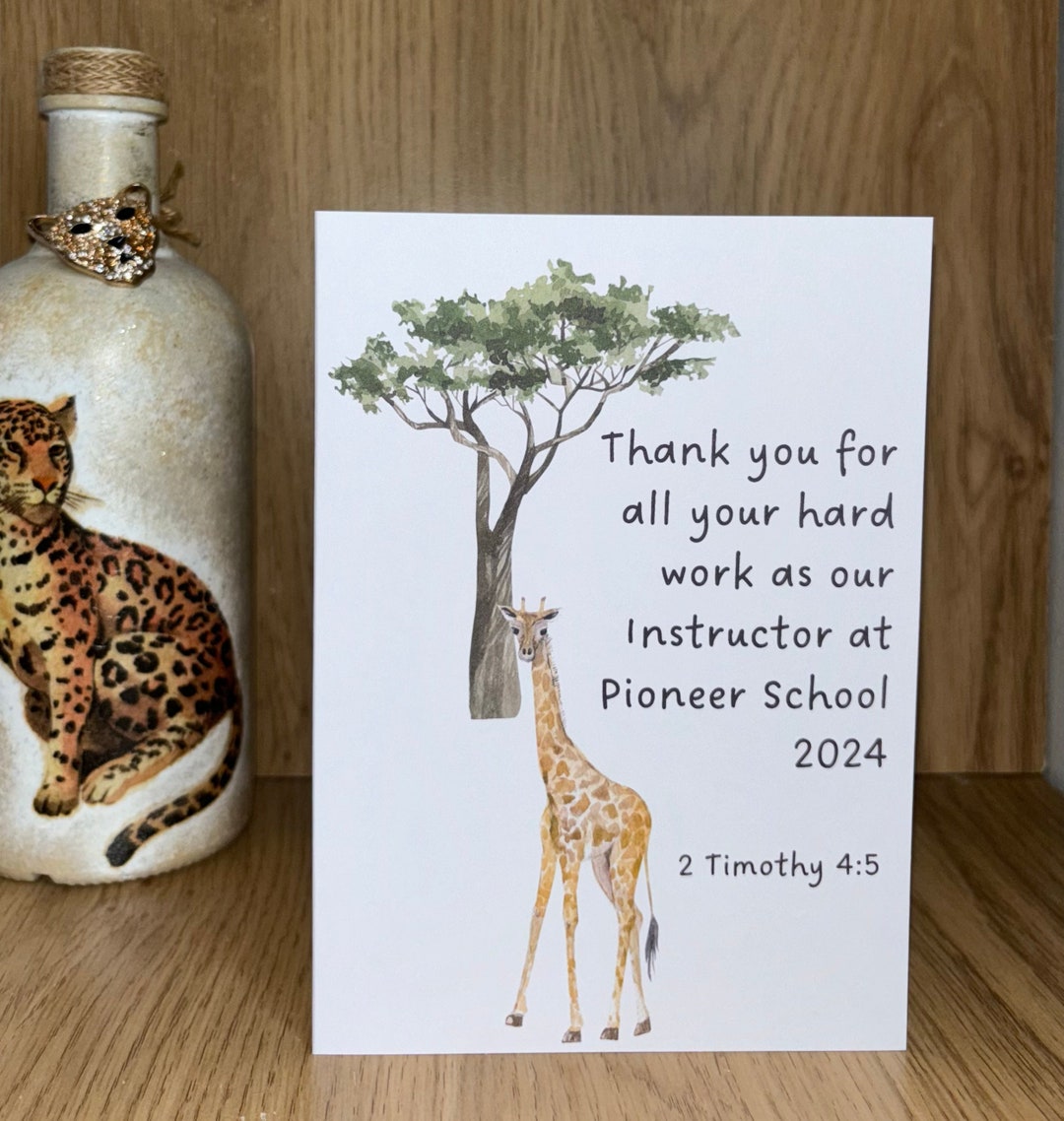 JW Instructor Card for Pioneer School 2024 Thank You Greetings Card for ...