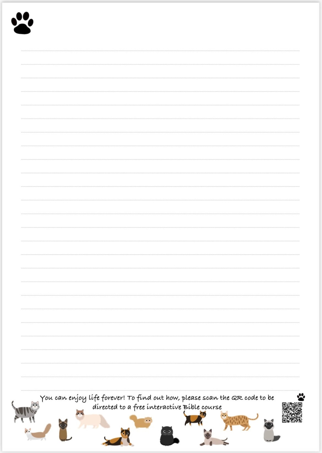 JW Cats Letter Writing Templates for Jehovah's Witnesses With &without ...