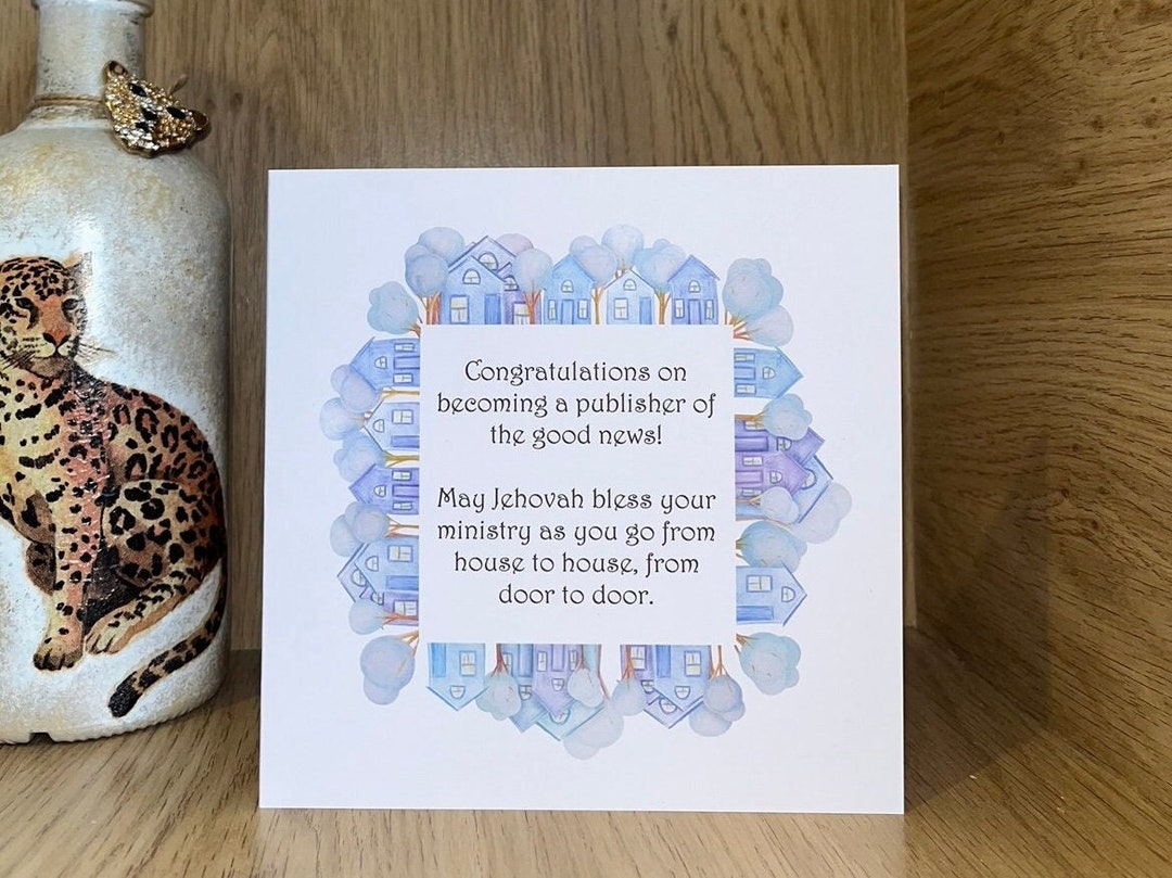 JW New Publisher Card - Congratulations on Becoming a Publisher of the ...