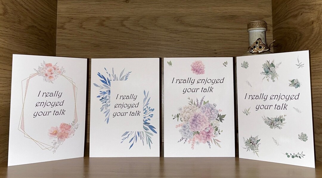 Pack of Little JW Cards " I Really Enjoyed Your Talk " Jehovah's ...