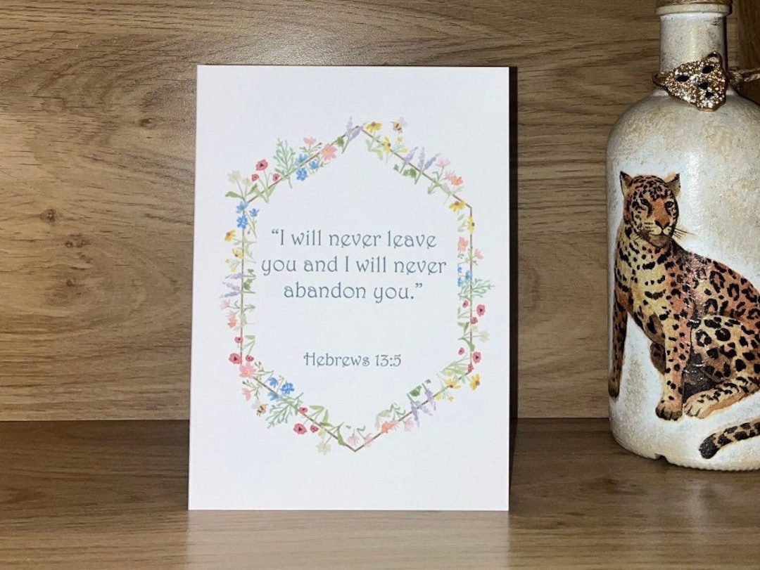 JW Card Hebrews 13:5 "i Will Never Leave You and I Will Never Abandon ...