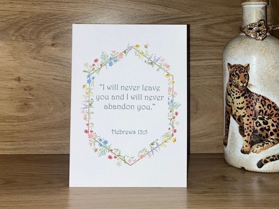 JW Card Hebrews 13:5 i Will Never Leave You and I Will - Etsy
