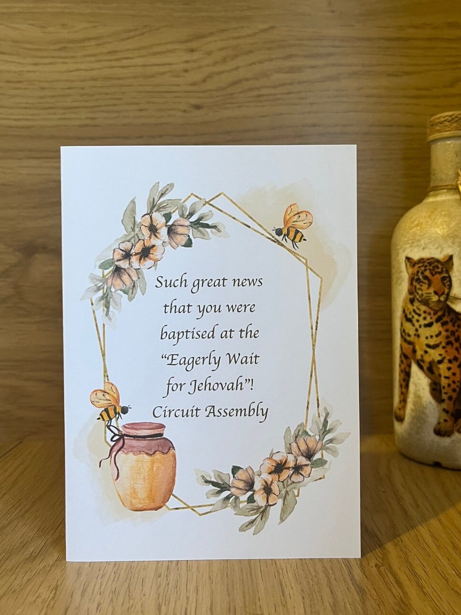 JW Baptism Card Featuring Name of Circuit Assembly or Convention They ...