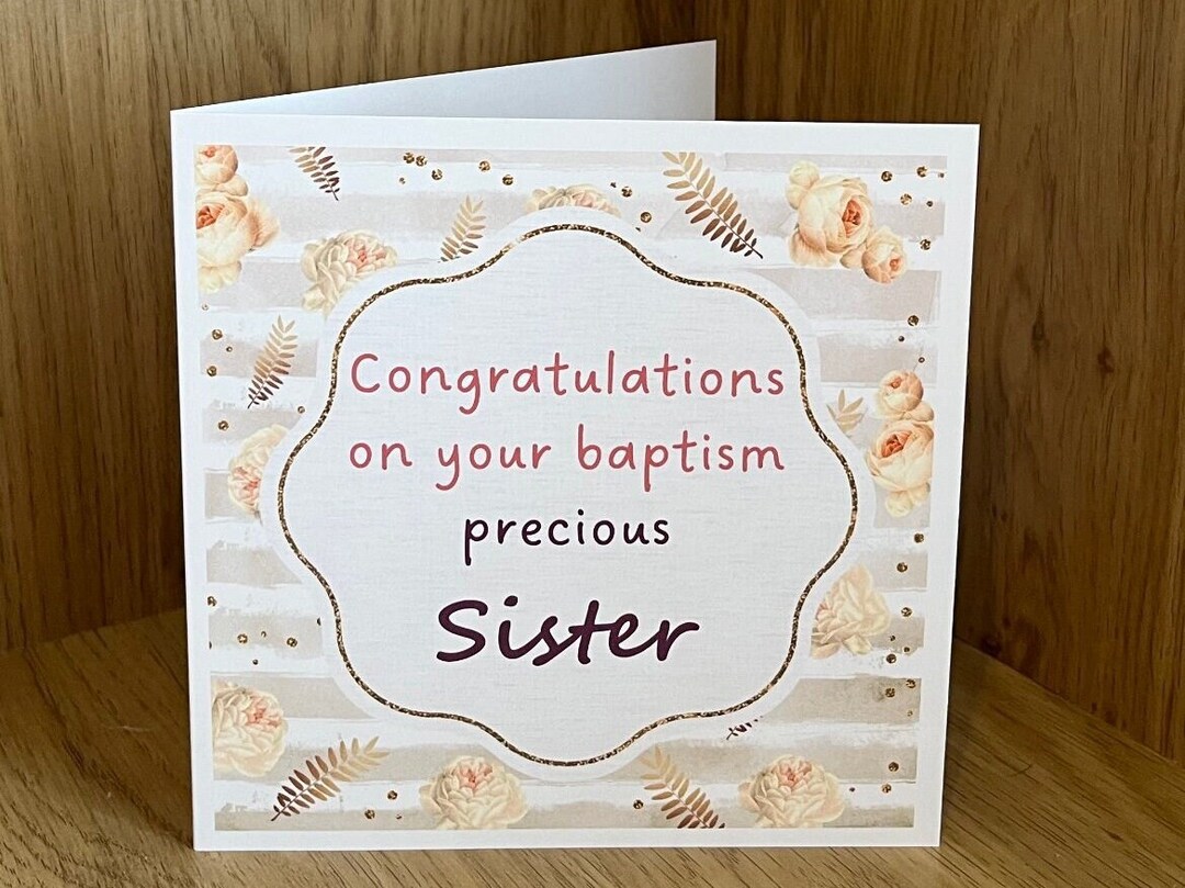 JW Baptism Card - Congratulations on Your Baptism Precious Sister ...