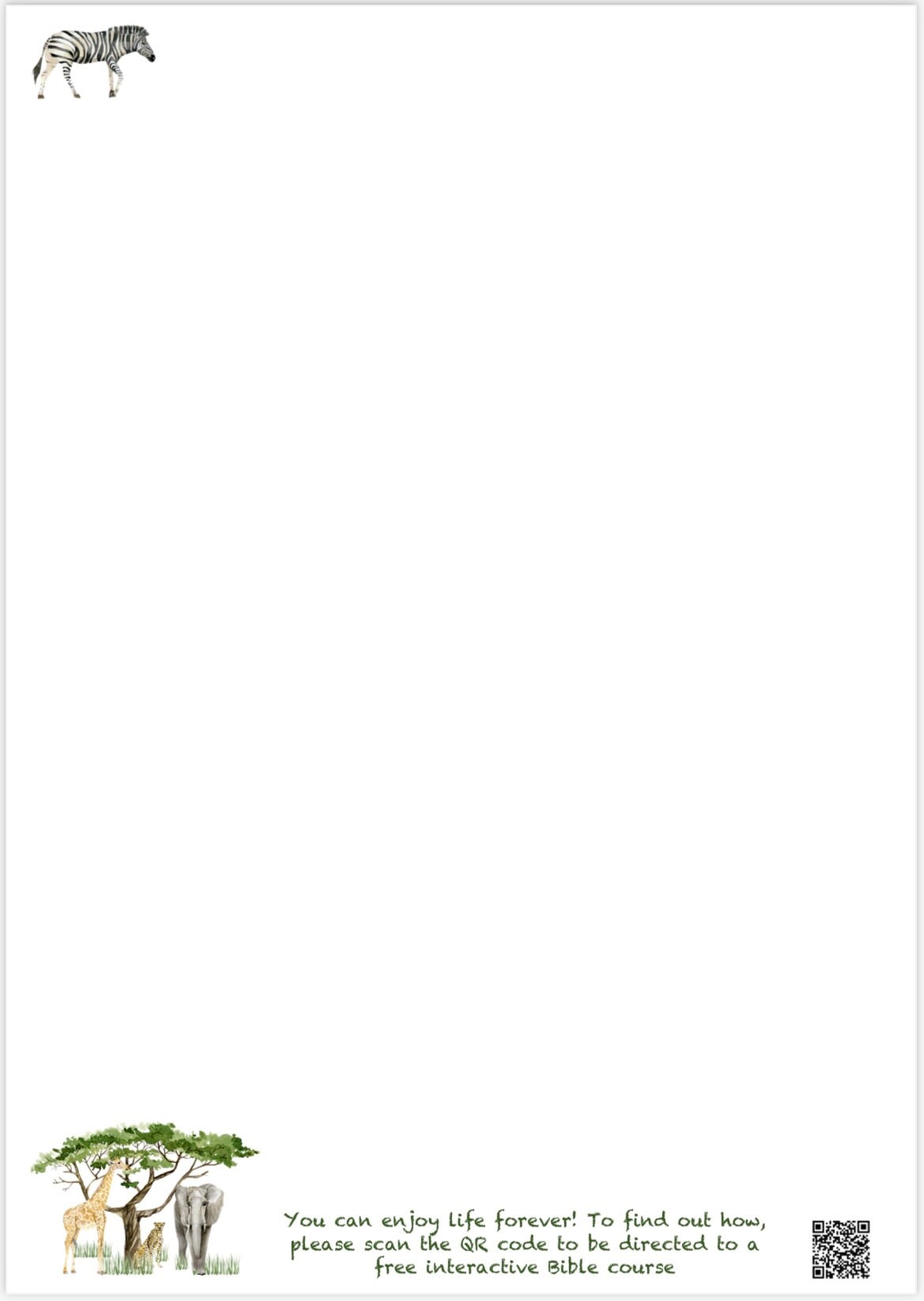 JW Enjoy Life Forever! Letter Writing Paper - Lined and Unlined and ...