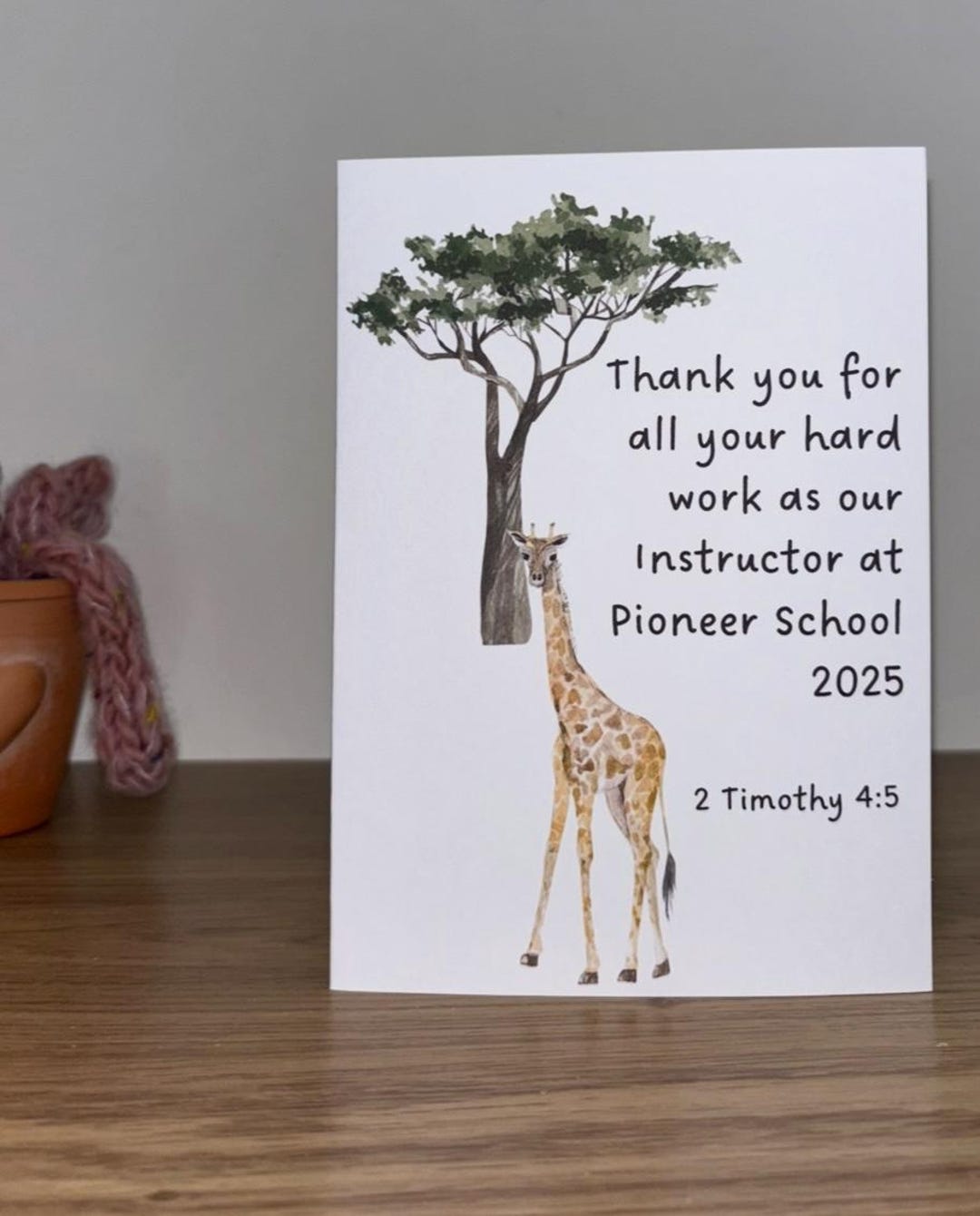 JW Instructor Card for Pioneer School 2025 - Thank You Greetings Card ...
