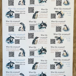84 JW Stickers Features the QR Code for the Was Life Created? Brochure ...