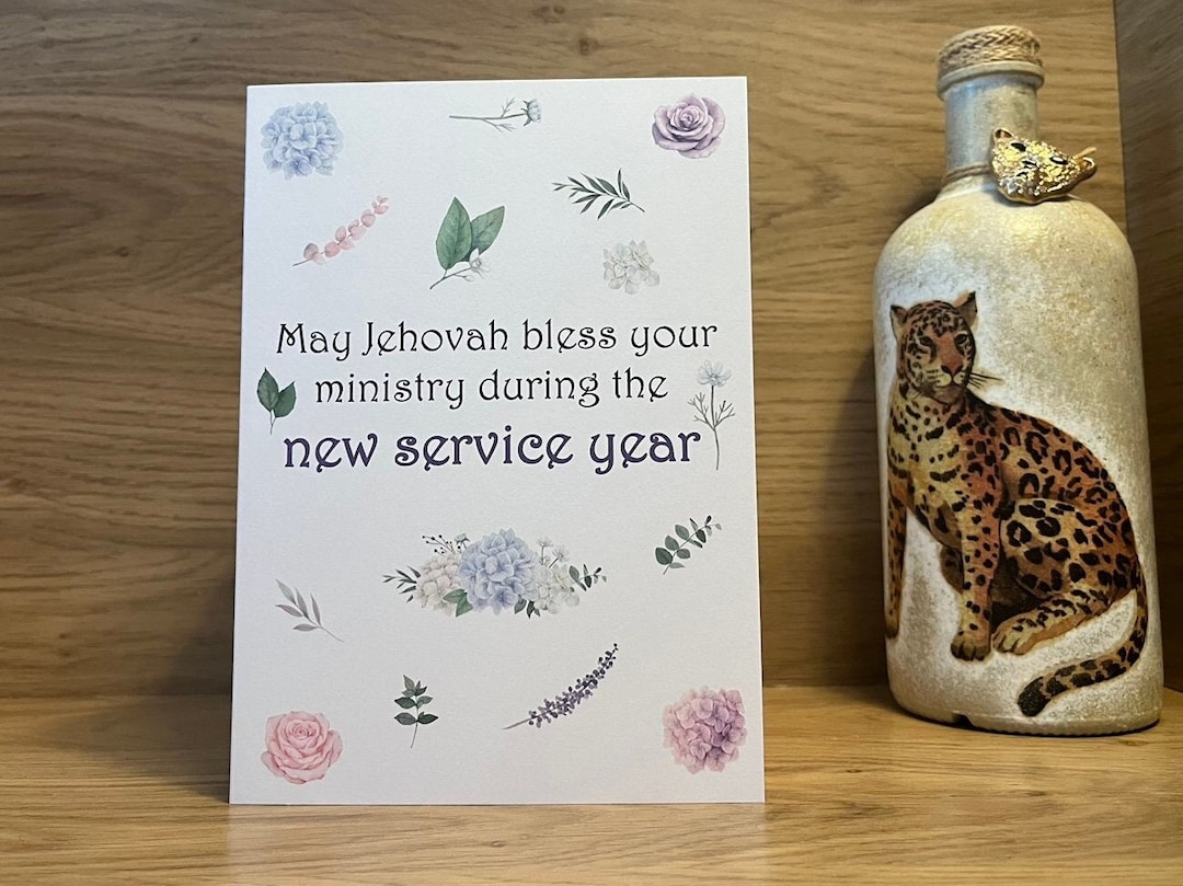 JW New Service Year Card - May Jehovah Bless Your Ministry During the ...