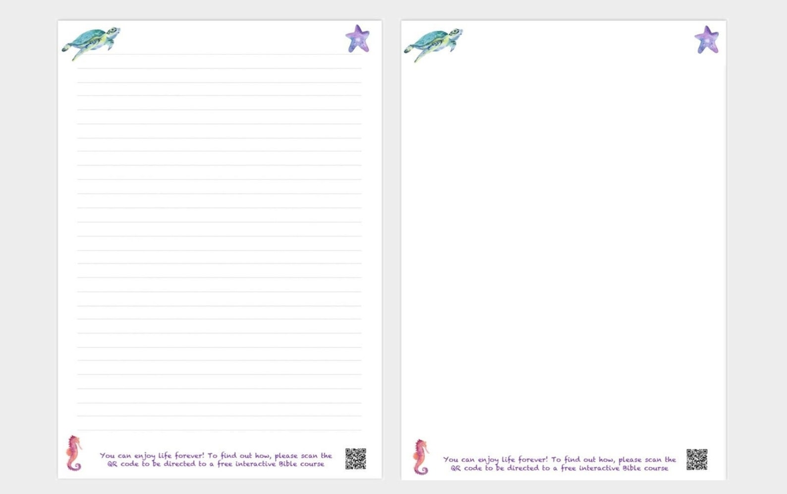 JW Enjoy Life Forever Letter Writing Paper Lined and - Etsy