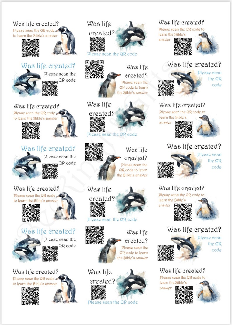 DIGITAL JW Stickers Features the QR Code for the Was Life Created ...