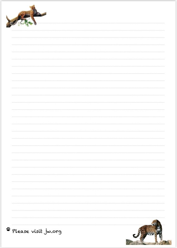 Animal Writing Paper Template