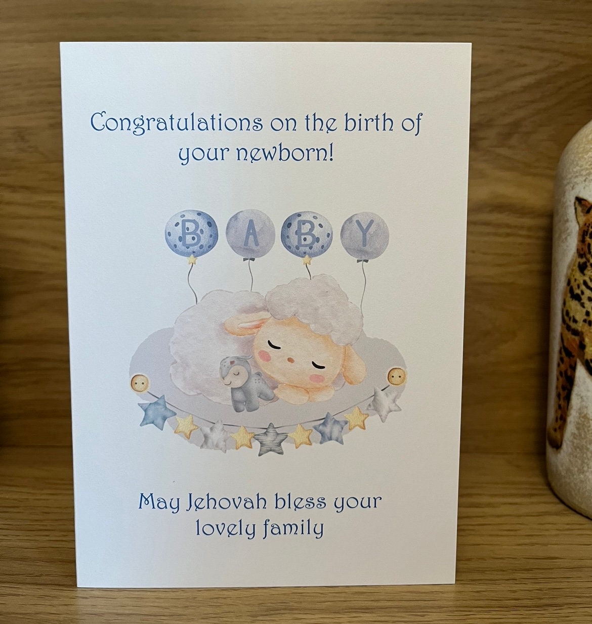 JW Newborn Baby Boy Card for Jehovah's Witnesses Featuring a Cute Baby ...