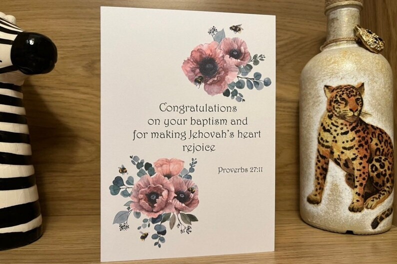 JW Baptism Card Congratulations on Your Baptism and Making - Etsy