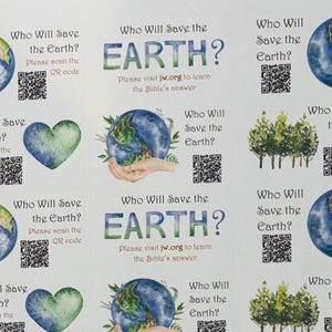 JW Stickers Who Will Save the Earth? 42 QR Code Labels Directing to ...